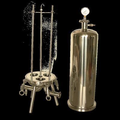 China Two Core Cartridge Filter Housing Stainless Steel Industrial Precision for sale