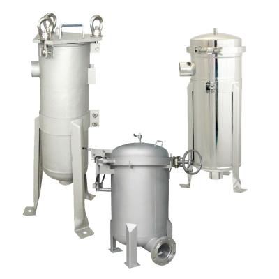 China 304 / 316 Stainless Steel Bag Filter Housing Industrial Water Hepa Filters for sale