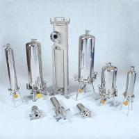 China Water Single / Multi Cartridge Filter Housing Stainless Steel 0.6Mpa for sale