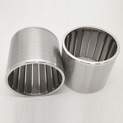 China Industrial Stainless Steel Wedge Wire Mesh Cylinder Johnson Filter Screen for sale