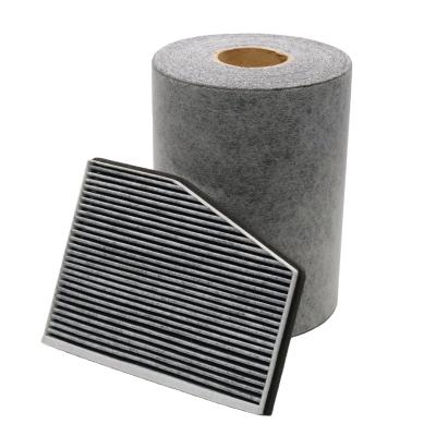 China PP Cloth Activated Carbon HVAC Filter Media Roll For Auto Cabin Air Filter for sale