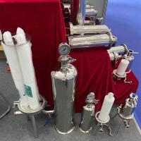 China Microporous Multi Cartridge Filter Housing Stainless Steel Three Core Sanitary for sale