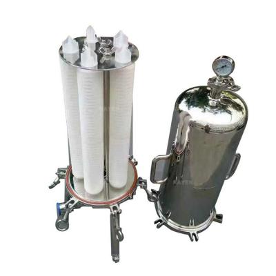 China Industrial 10 Inch Multi Cartridge Filter Housing Stainless Steel Membrane for sale