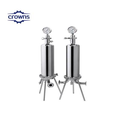 China Sanitary Milk Beverage Liquid Filtration SS304/316 Single/Multiple Cartridge Filter Housing for sale