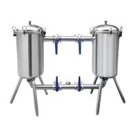 China Industrial Juice Milk Dairy Multi Cartridge Housing Oil Pipeline Duplex Filtration System for sale