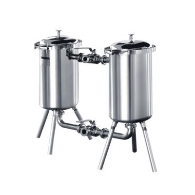 China Industrial Juice Milk Dairy Multi Cartridge Housing Oil Pipeline Duplex Filtration System for sale