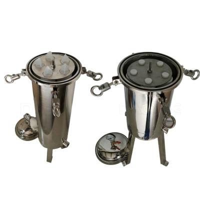 China Industrial Juice Milk Dairy Multi Cartridge Housing Oil Pipeline Duplex Filtration System for sale