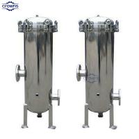 China stainless steel 304/316L pleated filter cartridge filter 0.1 micron vessel cartridge filter housing for sale