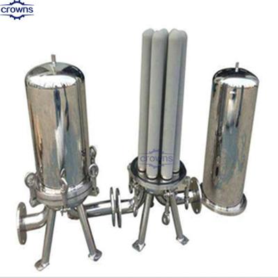 China stainless steel 304/316L pleated filter cartridge filter 0.1 micron vessel cartridge filter housing for sale