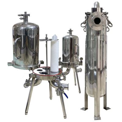 China Beer precision cjc 10 inch ss316 316l single or multi cartridges steam stainless steel water filter housing for commerci for sale