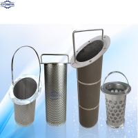 China Micron Porous Wedge Wire Mesh Sintered Screen Pipe Cylinder Cartridge Filter for sale