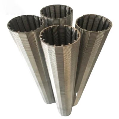 China Johnson Tube Strainer Filter Screen 700 Micron Slot Sieve Pipe Fitting Coupling Wedge Wire Screen for sale