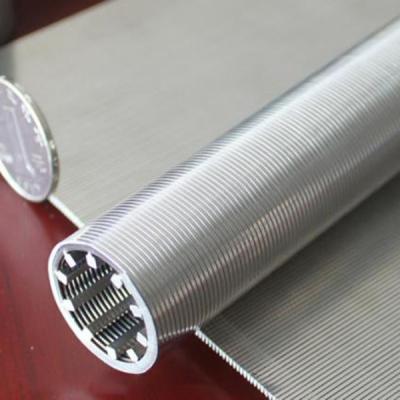 China Dust Water Treatment 304 316 316L Stainless Steel Johnson Wedge Wire Screen/ Mine Sieve Screen for sale