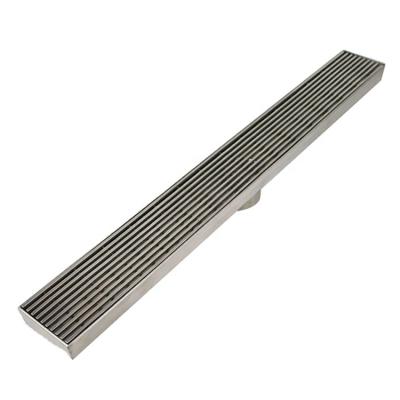 China SS Linear Floor Drain Clean Drain Drains Stainless/Titanium Black/Brushed Brass Strainer Watermark 100PCS for sale