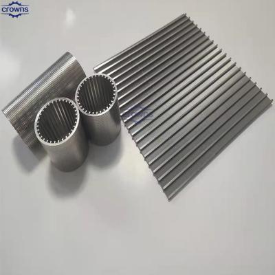 China Good 304 stainless steel wedge wire screen plate panel filter mesh slot opening water well screens for sale