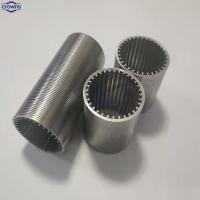 China Good 304 stainless steel wedge wire screen plate panel filter mesh slot opening water well screens for sale