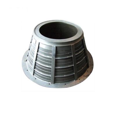 China Stainless Steel Wedge Wire Cone Filter Sieve Slot Screen Basket Coal Centrifuge Basket For Mining Processing for sale