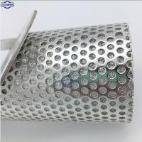 China 304 stainless steel fine wire metal mesh round perforated cylinder filter tube for sale