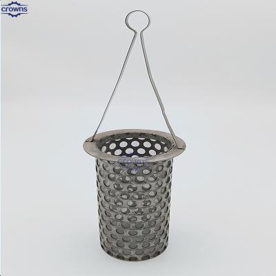 China 304 stainless steel fine wire metal mesh round perforated cylinder filter tube for sale