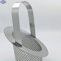 China 304 stainless steel fine wire metal mesh round perforated cylinder filter tube for sale