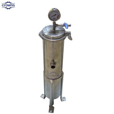 China SS 304/316L Stainless Steel Magnetic Single Multi Cartridge Filter Housing for wine oil water treatment unit 10 20 30 40 for sale