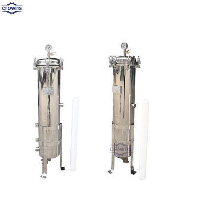 China Stainless Steel SS304 Multi Cartridge Water Filter Housing Reverse Osmosis Water Treatment for sale