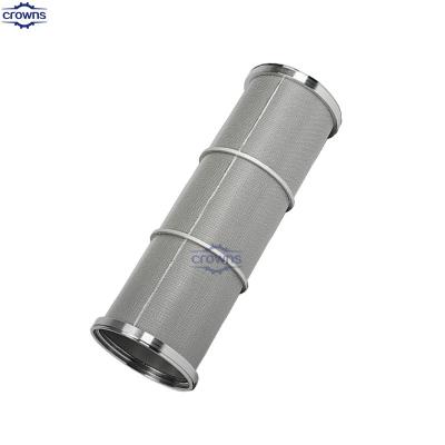 China Customize Stainless Steel Wedge Wire Mesh Filters with Round Perforated Pipe/Tube for sale