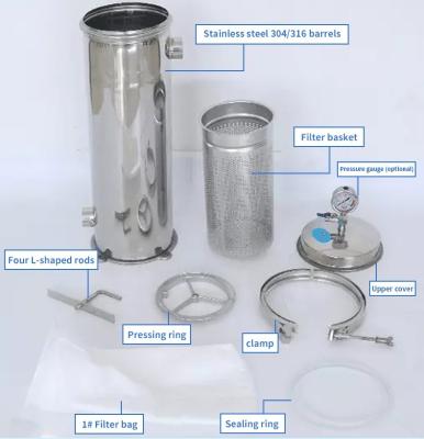 China Bagho Filter Cages High-capacity Filtration 3000L/Hour with 25-350 Micron Rating for sale