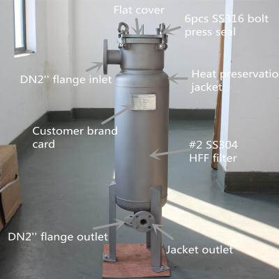 China 27%-80% Filter Mesh Stainless Steel Bag Filter Housing with PVC Filters for sale