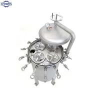 China SUS304 Stainless steel multi bag filter housing single bag filter housing industrial bag filter housing for sale