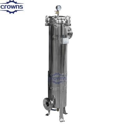 China Stainless steel filter housing Bacteria Removed Water Purifier Filter equipped with 10 micron filter cartridge/bag for sale