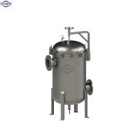 China Stainless Steel Triclamp Liquid Single Mesh Micron Industry Bag Filter Housing for sale