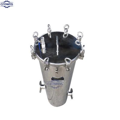 China Stainless Steel Multi Cartridge Filter Housing SUS304/SUS316L Material, 0.1um Filtration for sale