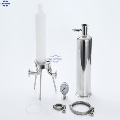 China SUS304/316L Stainless Steel Filtergehäuse for High Removal Rating for sale