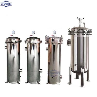 China Stainless Steel Multi Bags Filter Housing Industrial Water Filters For Food Industry for sale