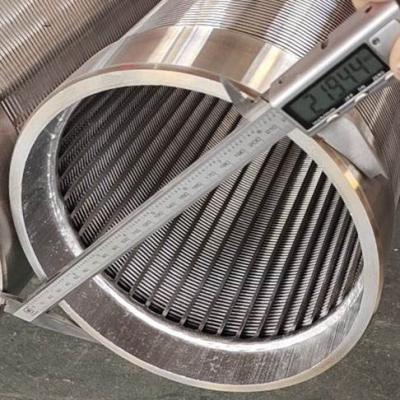 China Inlet Pulp Consistency 1-4 Basket for Paper Industry with Minimum Slot Width 0.10 Mm for sale