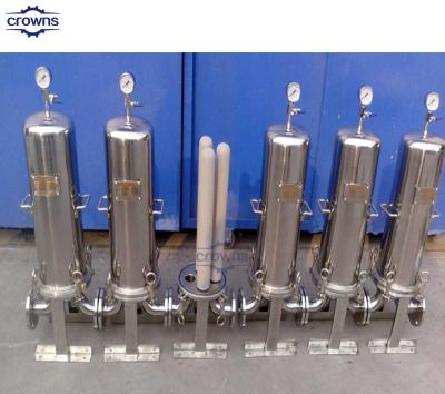 China V-Clamp Inlet 2 Bag Size Industrial Water Filtering System For Water Purification for sale