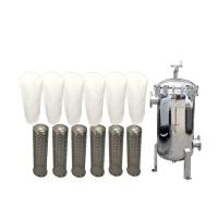 China SS 304 Water Bag Filter Housing Multi Bag Filter Housing For Liquid Filtration for sale