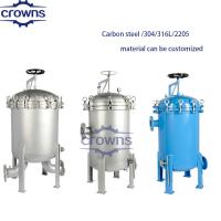 China 1-12m2 Stainless Steel Multi Bag Filter Housing For Water Treatment 90-1080 M3/H for sale