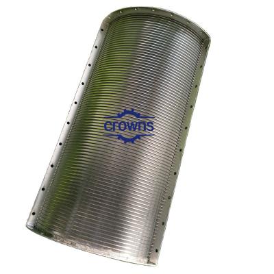 China Stainless Steel Wedge Wire Curve Screen Flat Screen Panel For Fishpond filtration for sale