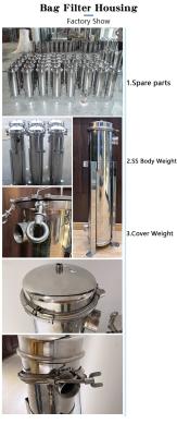 China Stainless Steel Bag Filter Housing for Pvc Filter Bags Customizable Length for sale