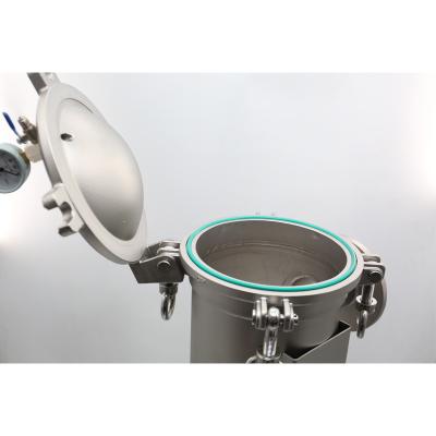 China 7-10mm Filter Bag Thickness Stainless Steel Bag Filter Housing with 1/4NPT Vent for sale