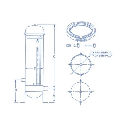 China Convenient Filter Cleaning Industrial Water Filtering with Stainless Steel for sale