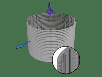 China Welded End Connection Wedge Wire Screen 0.25mm-2.5mm Wire Diameter 0.02mm-15mm Slot Opening for sale
