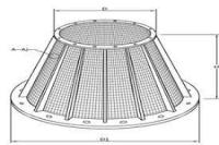 China Triangle Wedge Wire Centrifuge Basket with Galvanized or Painting Surface Treatment for sale