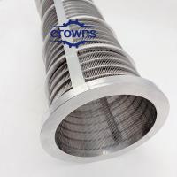 China 2mm 0.5mm 150 Micron Slot sizes customized Stainless steel wedge wire filter Sand control screen Johnson Tube for sale