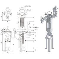 China Max.operating pressure 6.0bar 87psi Bag In Bag Out Filter Housing for sale