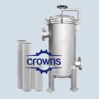 China Large flow 0.22 micron Pleated filter RO Front security filter stainless steel 304 cartridge filter housing for sale