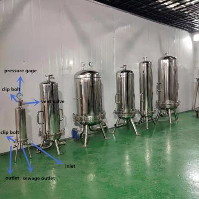 China OEM ODM Stainless Steel Multi Cartridge Filter Housing For Wine And Beverage Filtration With Excellent Surface for sale