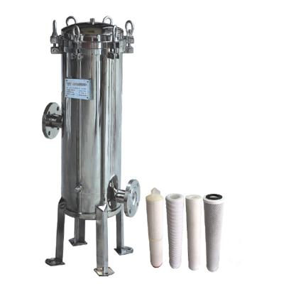 China Tri Clamp Inlet / Outlet Industrial Cartridge Filters with High Temperature Resistance for sale